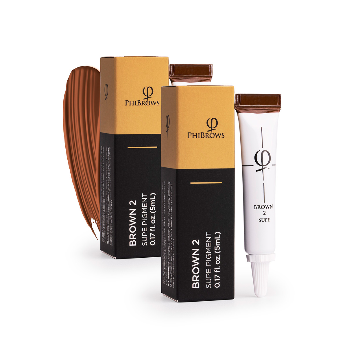 PhiBrows Brown 2 SUPE Pigment 5ml - 2pcs - Official PhiShop